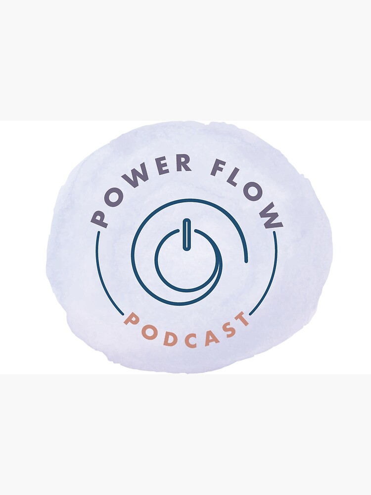 Lámina metálica «Logotipo de Power Flow Podcast White Circle Blotch» de ...