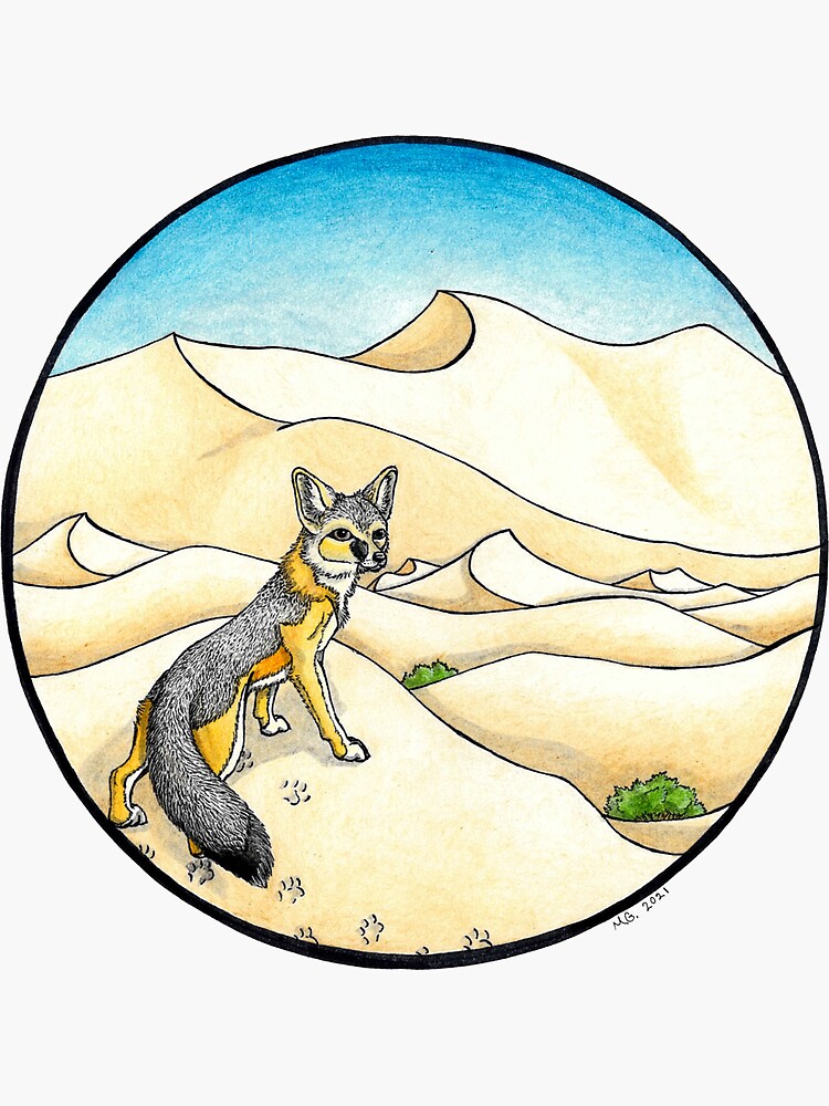 "Desert Kit Fox (No Text)" Sticker for Sale by mayagilstrom | Redbubble