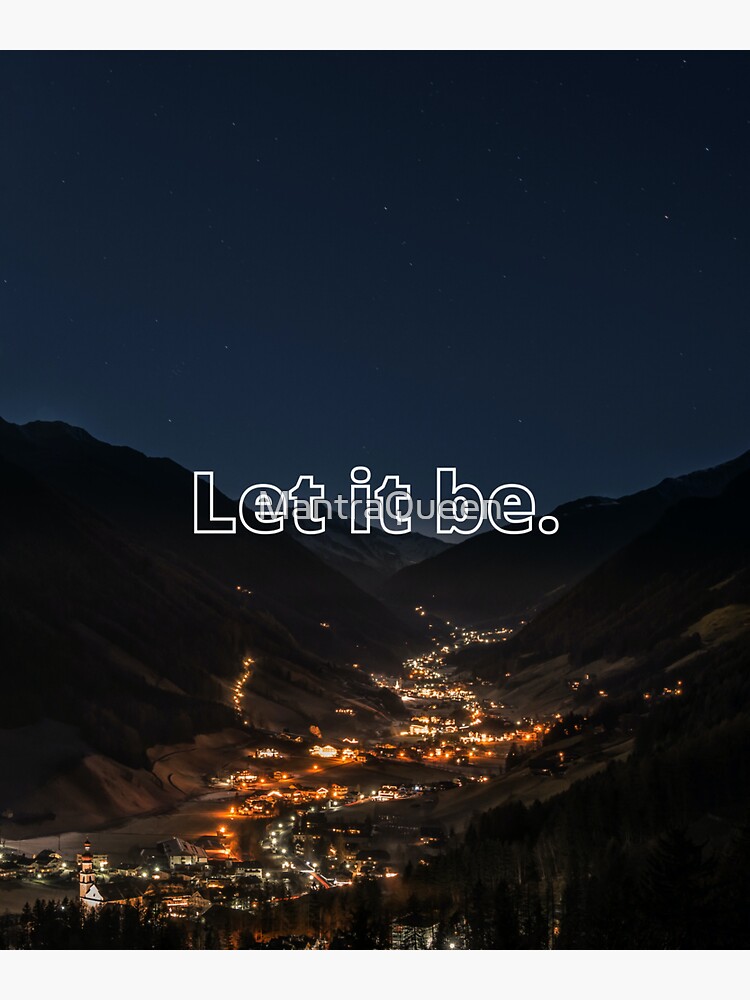 "Let be mantra" Sticker for Sale by MantraQueen | Redbubble