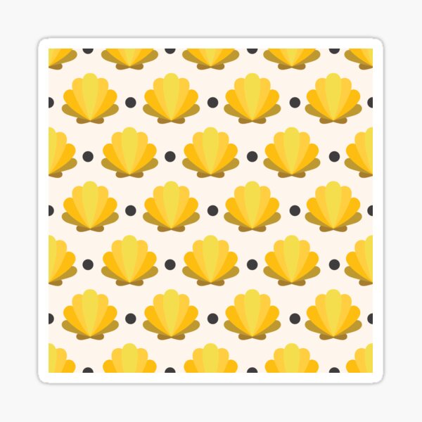"Royal Clam Shells" Sticker for Sale by Farijazz | Redbubble