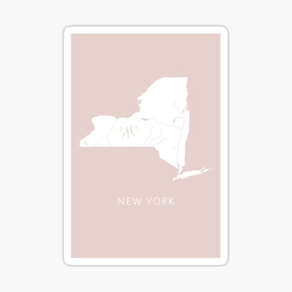 "Map of New York State" Sticker for Sale by By-Danni-Marie | Redbubble