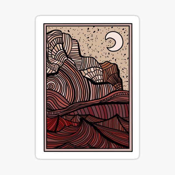"Detailed Red Canyon " Sticker by Lovely-Lemons | Redbubble