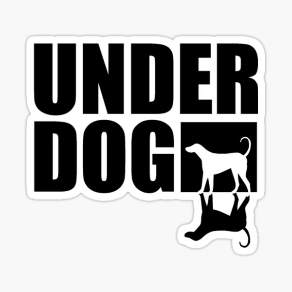 "Underdog White" Sticker for Sale by TobyEL | Redbubble
