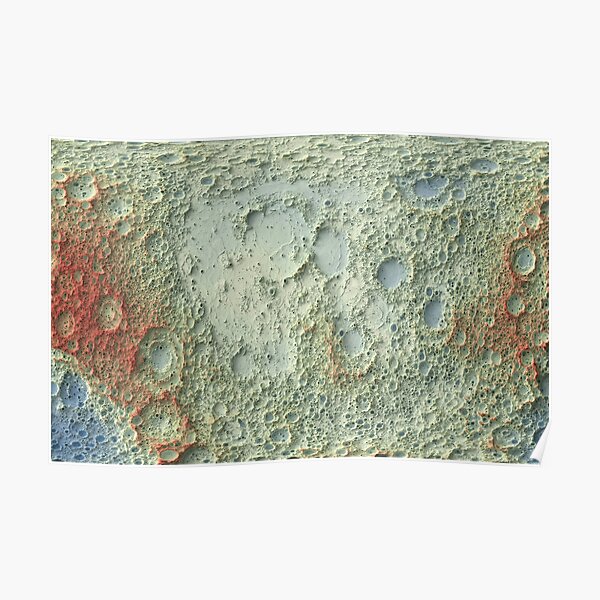 "Moon Relief Map 3D digitally-rendered Version 2" Poster by ...