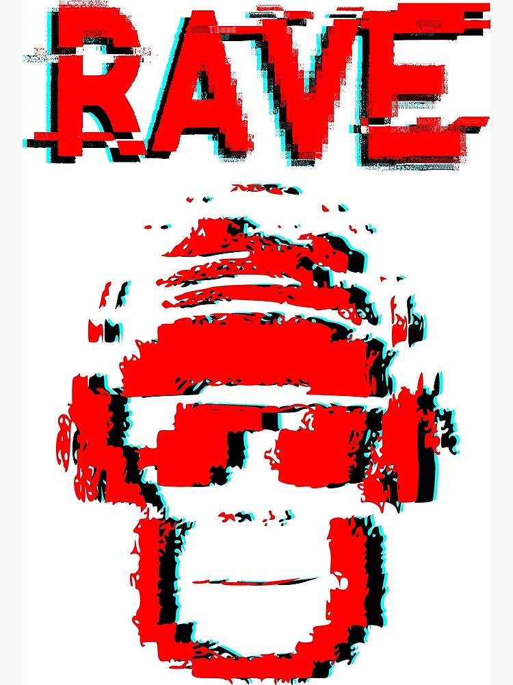 "Rave monkey logo" Poster for Sale by Ashtreemeadow | Redbubble