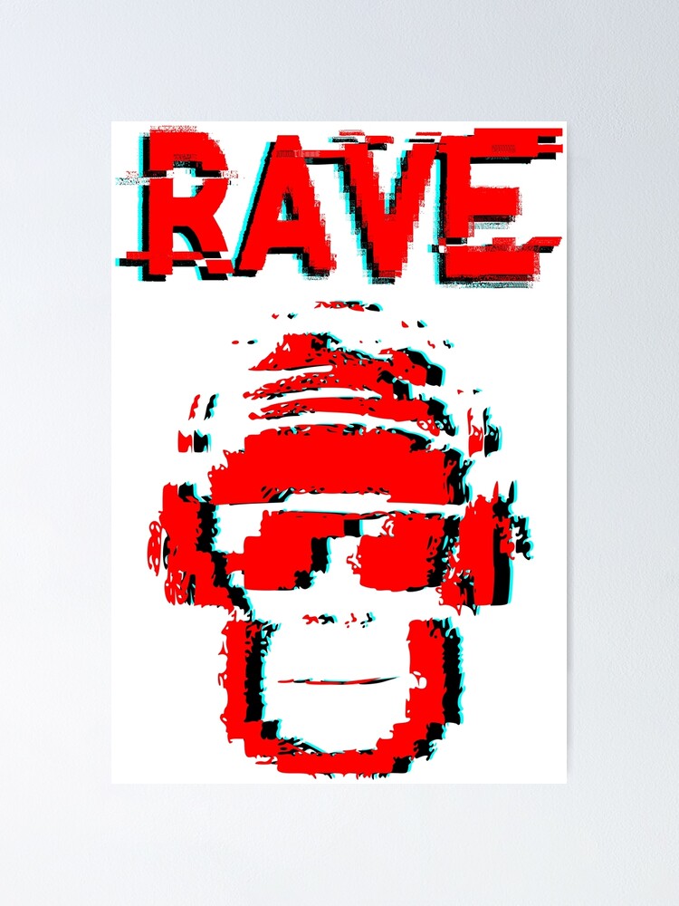 "Rave monkey logo" Poster for Sale by Ashtreemeadow | Redbubble