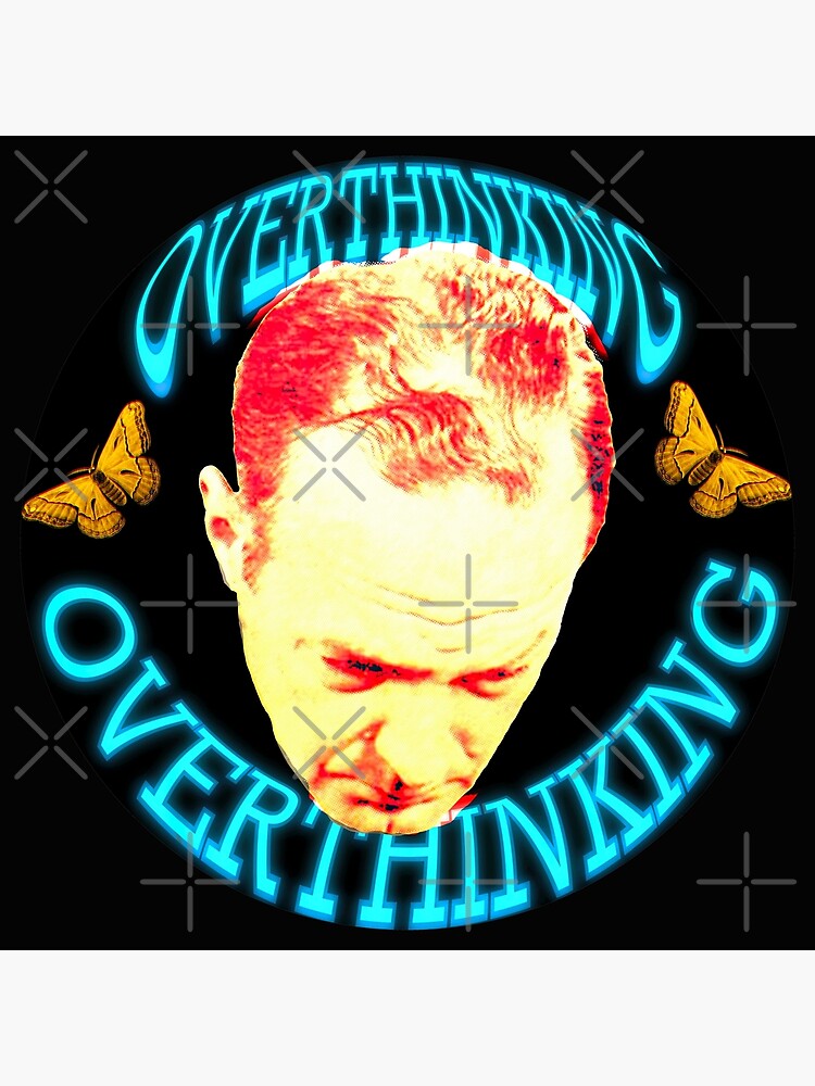 "Overthinker | Neon Blue | Retro Aesthetics" Poster by spinolator ...