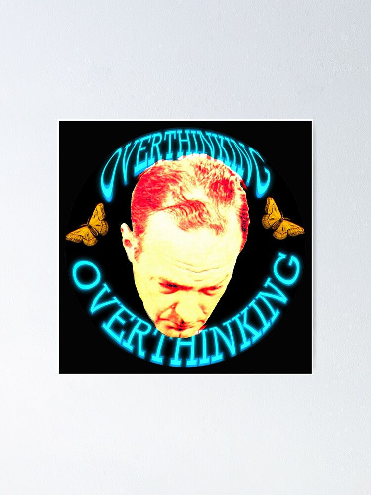 "Overthinker | Neon Blue | Retro Aesthetics" Poster by spinolator ...