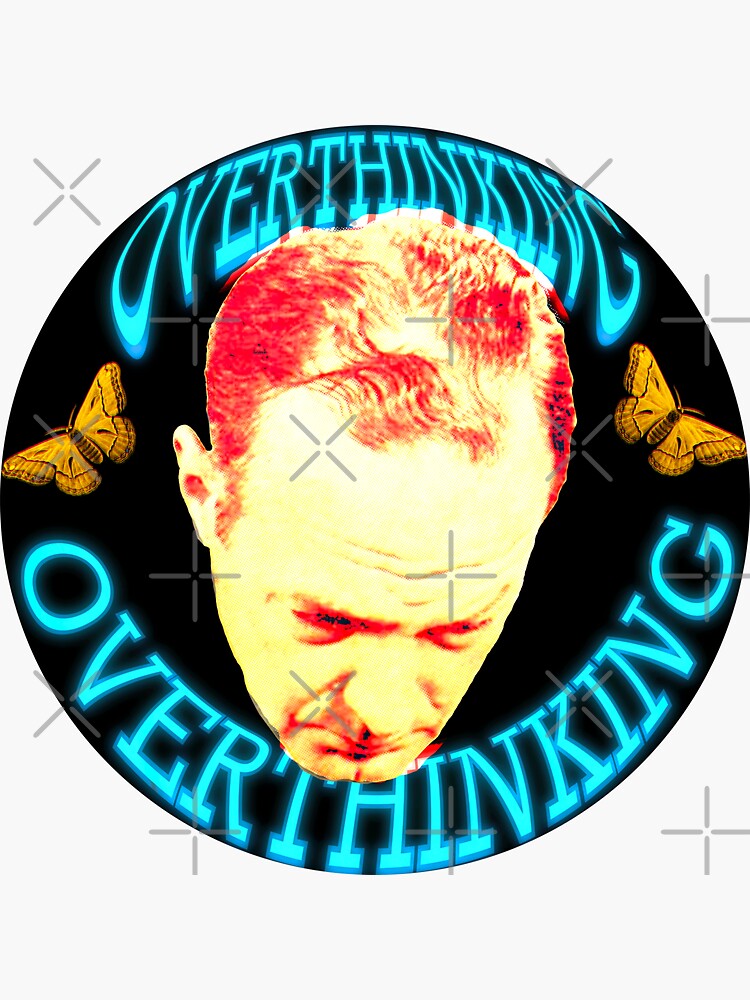 "Overthinker | Neon Blue | Retro Aesthetics" Sticker for Sale by ...