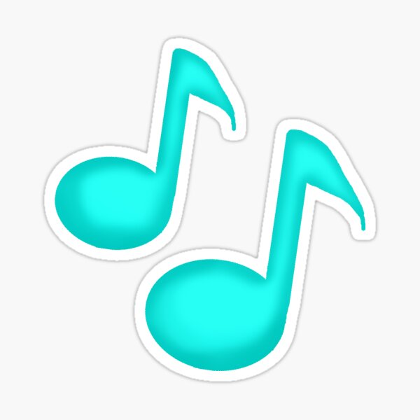 "Teal Music Notes" Sticker for Sale by BeachBumFamily | Redbubble