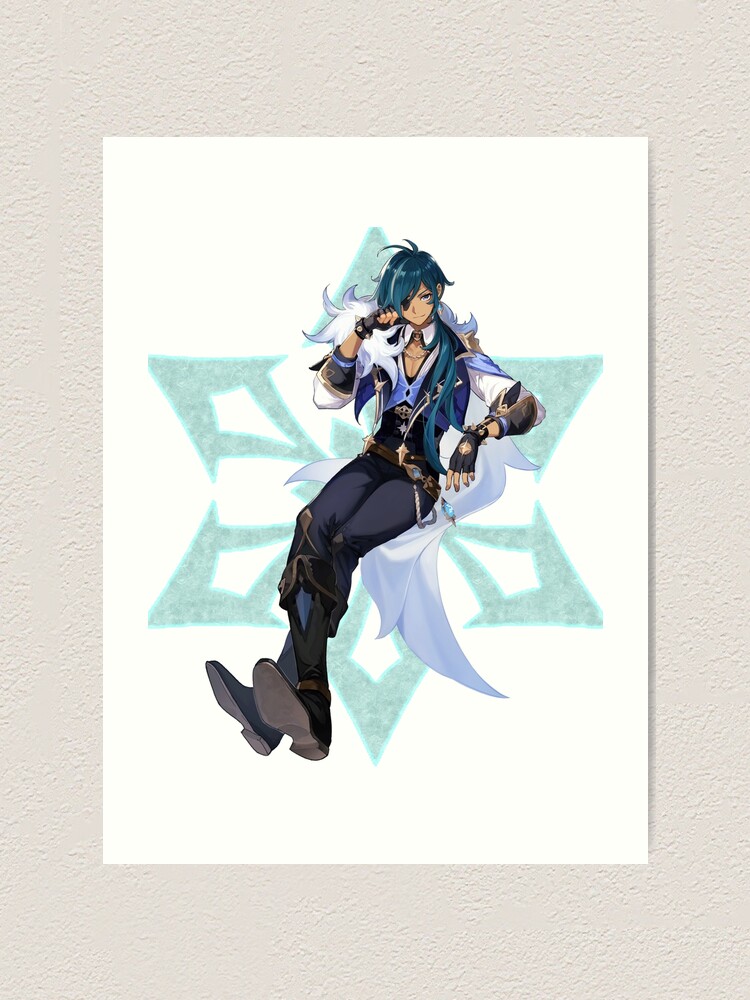 "Genshin impact Kaeya, Kaeya tits shirt, Kaeya Cryo symbol" Art Print ...