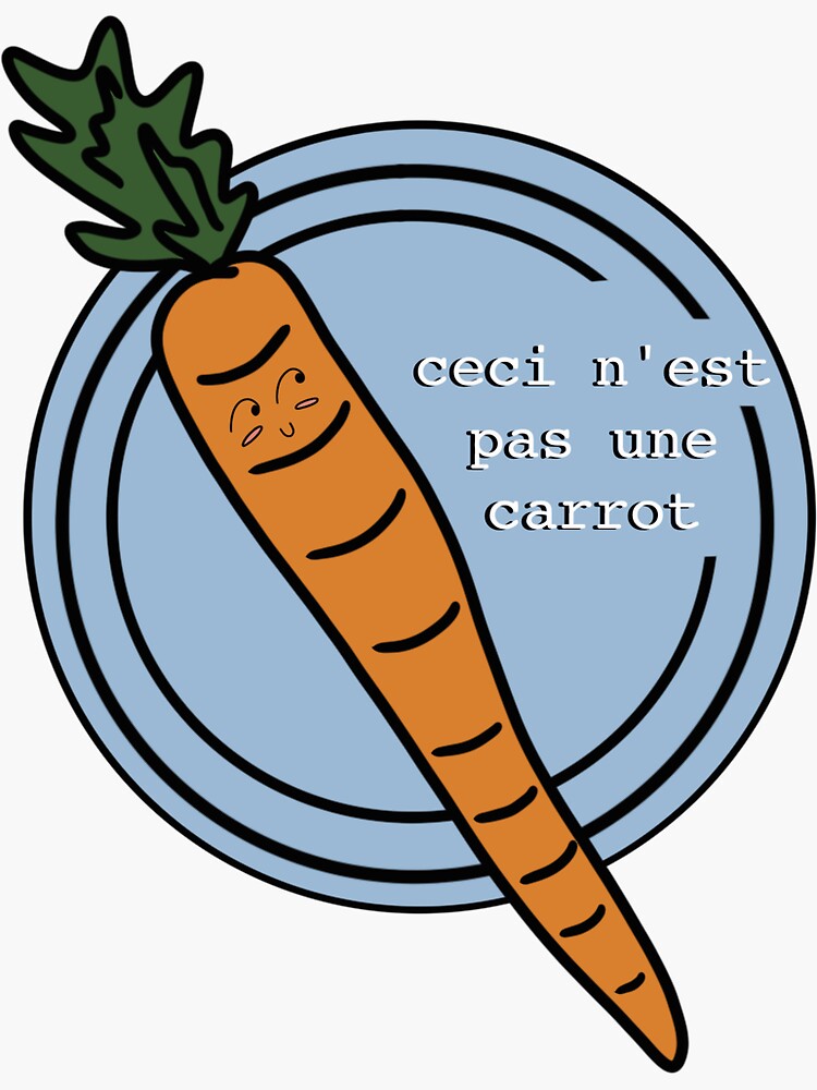 "THIS IS NOT A CARROT" Sticker for Sale by NovelostDoesArt | Redbubble