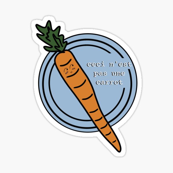 "THIS IS NOT A CARROT" Sticker for Sale by NovelostDoesArt | Redbubble