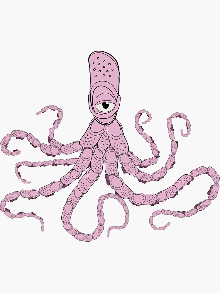 "Pink Croctopus" Sticker for Sale by sameafua | Redbubble