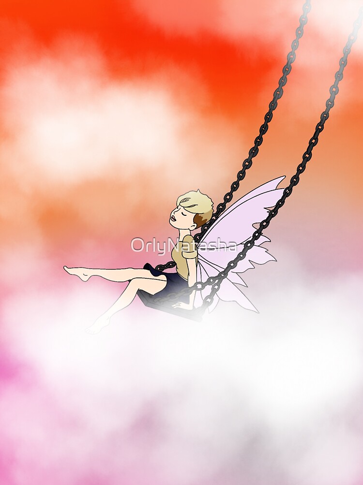 "Pixie swinging/ subtle lesbian flag" Sticker for Sale by OrlyNatasha ...