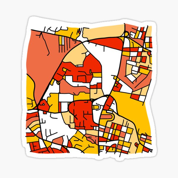 "UMD Map of College Park" Sticker for Sale by artistnxtdoor | Redbubble