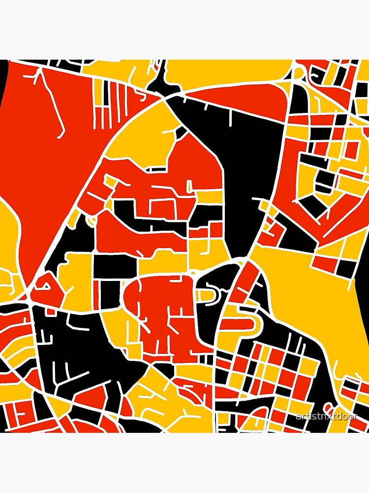 "UMD College Park Map- Red, Black, and Gold" Art Print by artistnxtdoor ...