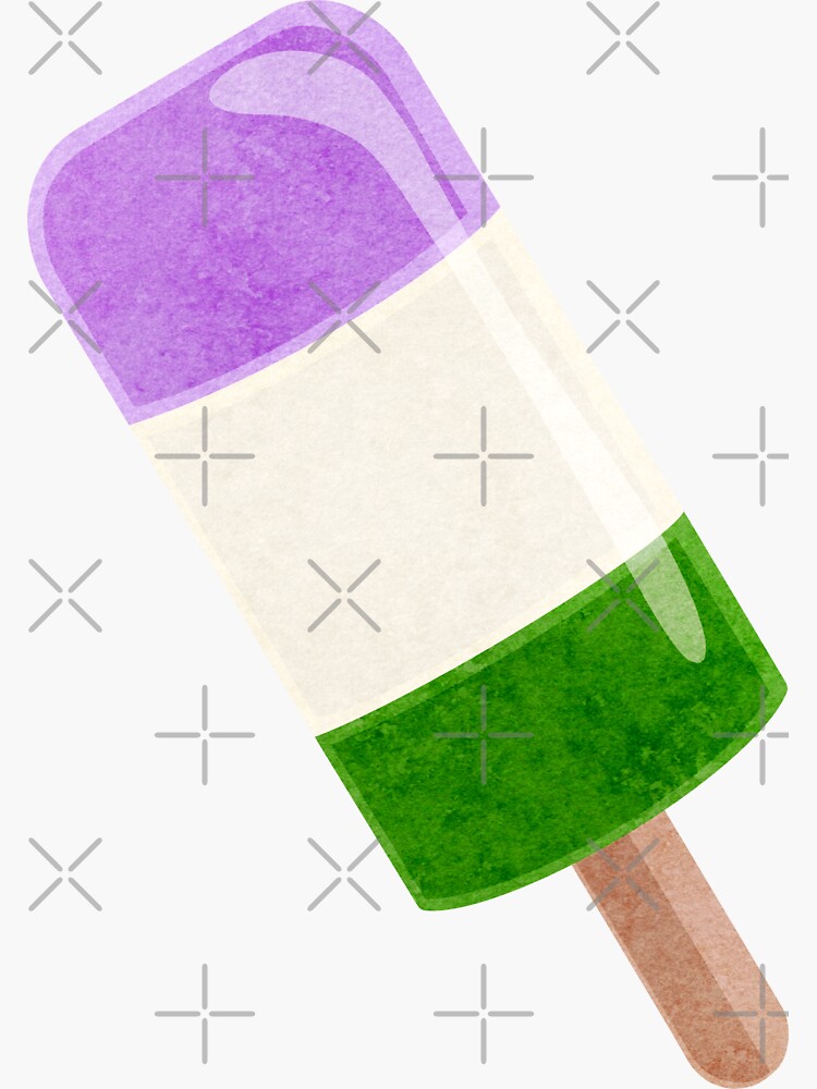 "Subtle Pride Popsicle - Genderqueer Flag" Sticker for Sale by ...