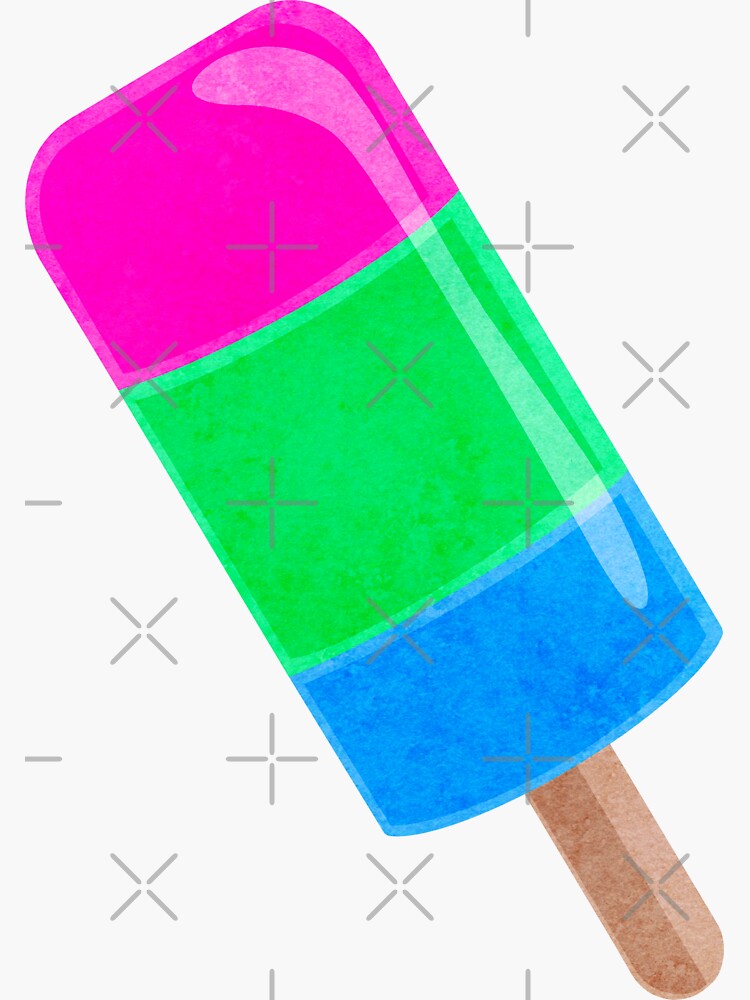 "Subtle Pride Popsicle - Polysexual Flag" Sticker for Sale by ...