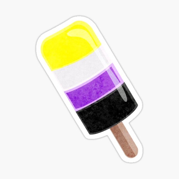 "Subtle Pride Popsicle - Nonbinary Flag" Sticker for Sale by ...