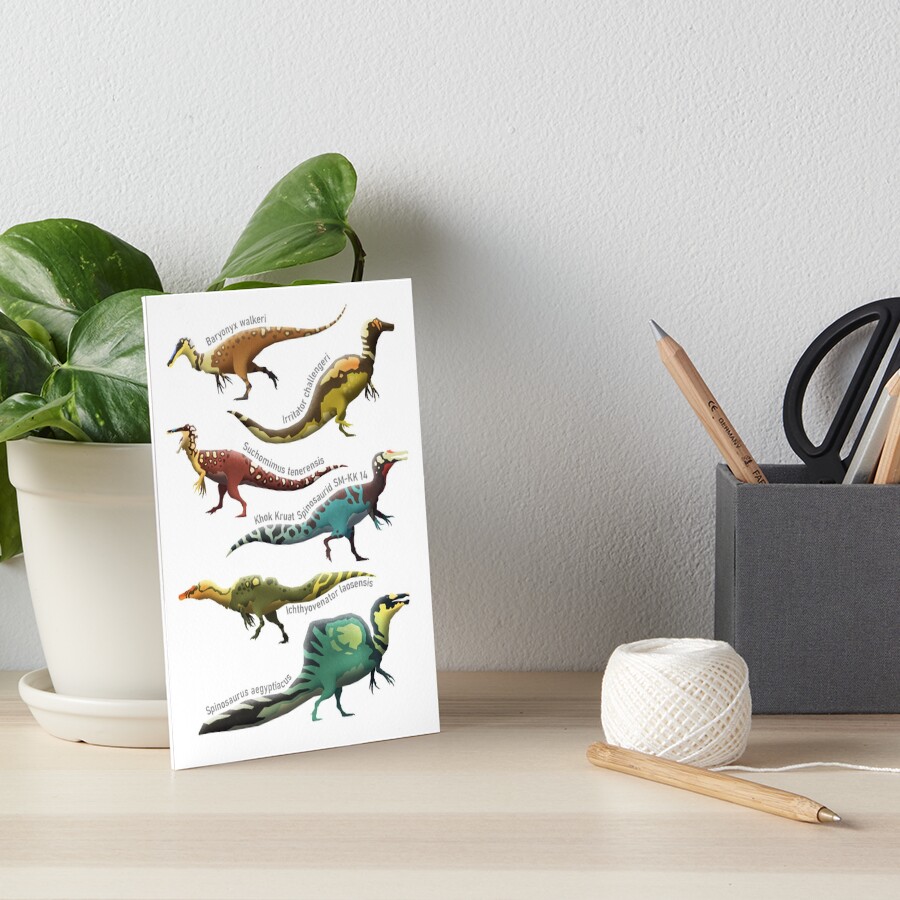 "Spinosauridae Collection" Art Board Print for Sale by idrawsdinosaurs ...