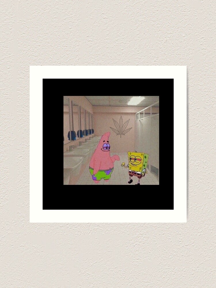 "STONED SPONGEBOB AND PATRICK" Art Print by moordekay95 | Redbubble