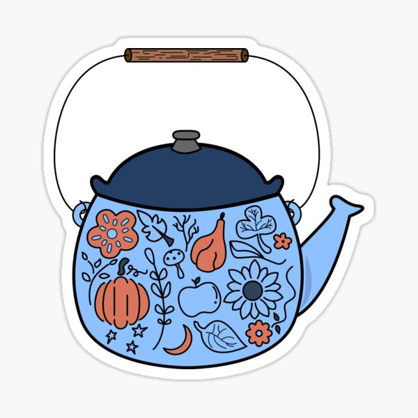 "Fall teapot " Sticker for Sale by mjlalumendre | Redbubble