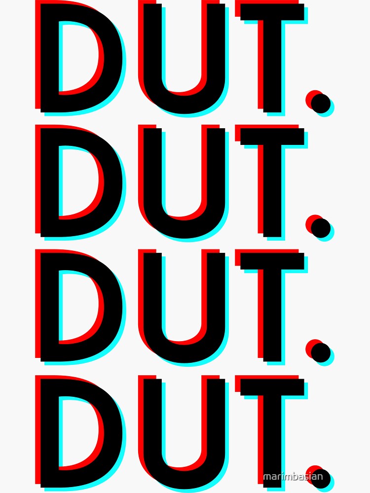 "Dut. x4 (white background)" Sticker for Sale by marimbasian | Redbubble