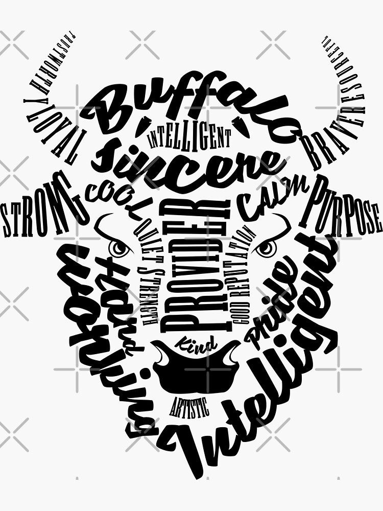 "Buffalo Spirit Animal" Sticker by kjeppson | Redbubble