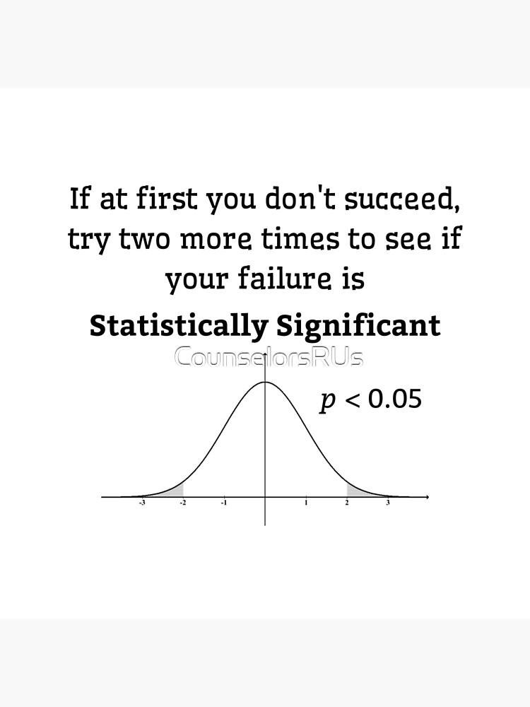 "Statistics Bell Curve Joke" Poster by CounselorsRUs | Redbubble