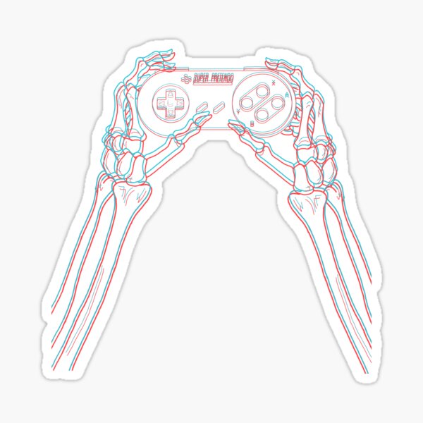 "3D gaming 2nd gen" Sticker for Sale by Ilikescolouring | Redbubble