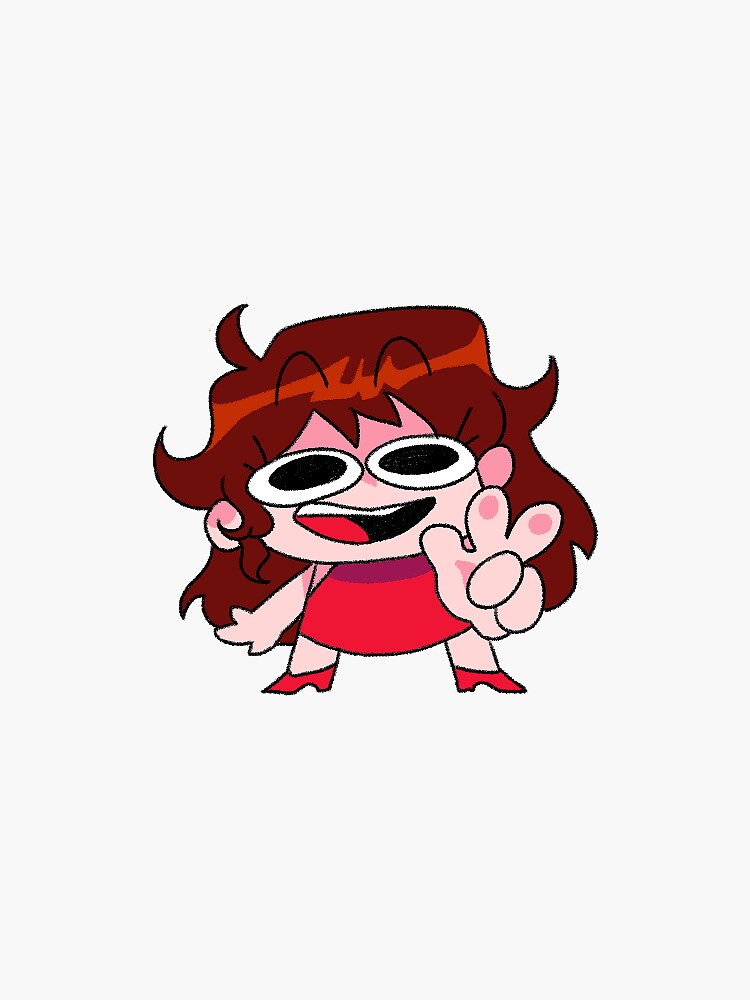 "FNF Spooky Month GF" Sticker for Sale by MarsMartin | Redbubble