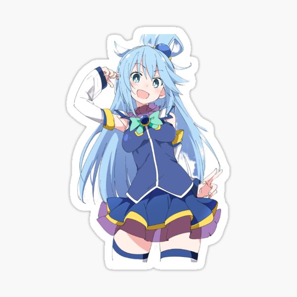 "Aqua Konosuba" Sticker for Sale by Hydr0FFA | Redbubble