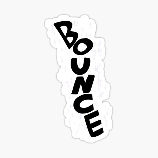 "bounce" Sticker for Sale by RoxasPikachu | Redbubble