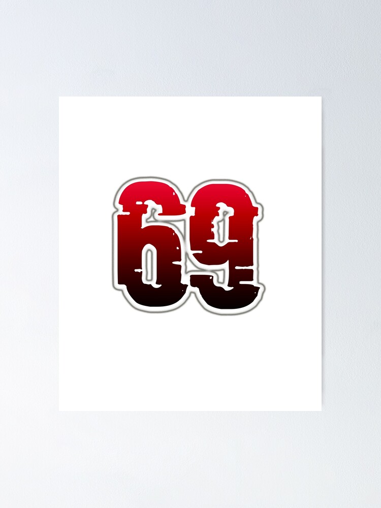 "Creepy Red Number 69" Poster for Sale by creepy-red | Redbubble