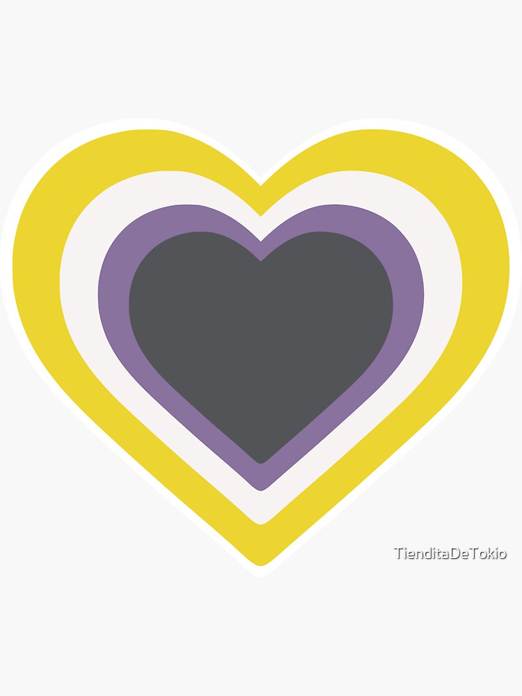 "Enby Pride Heart" Sticker for Sale by TienditaDeTokio | Redbubble