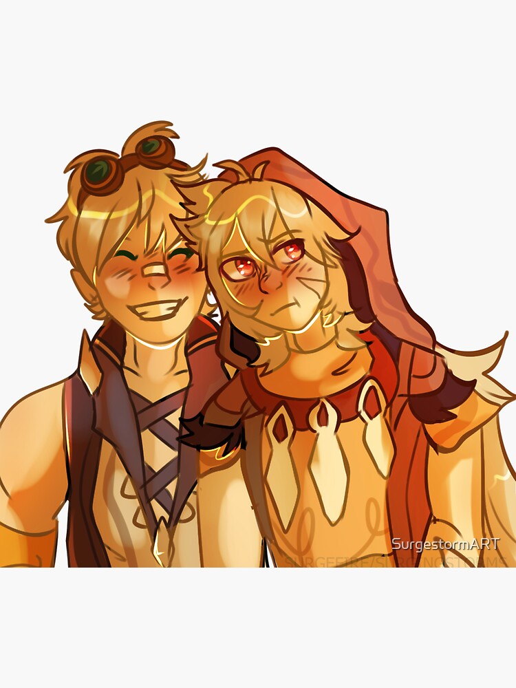 "Razor x Bennett GENSHIN IMPACT" Sticker for Sale by SurgestormART ...