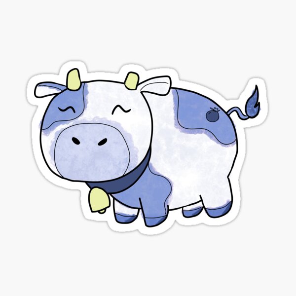 "Blueberry Cow" Sticker for Sale by Bzebra | Redbubble