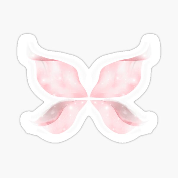 "Cute Pink Glowing Butterfly Wings" Sticker by TheImperfecto | Redbubble