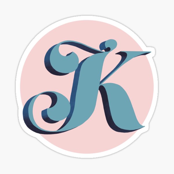 "Letter K monogram" Sticker for Sale by ottergirk | Redbubble