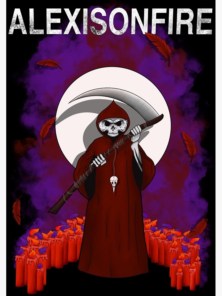 "Alexisonfire skull purple tee" Poster for Sale by tabby-art | Redbubble