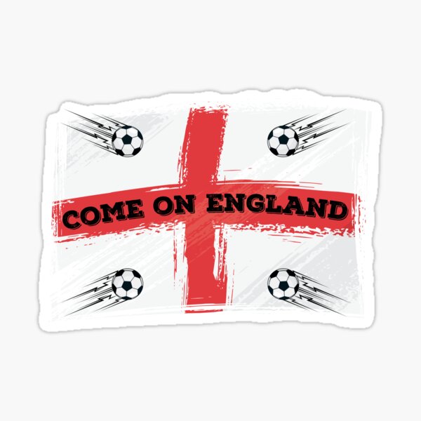 "Come on England, England Supporter Football Fan" Sticker for Sale by ...