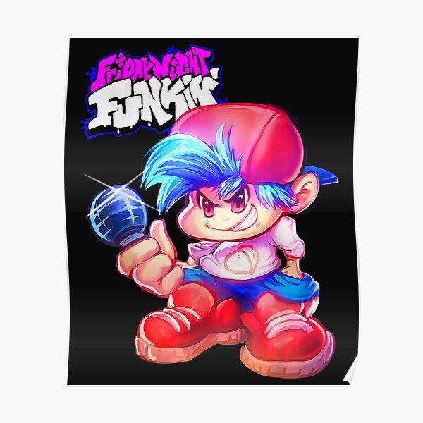 "FNF Game Boyfriend Realist Art T-Shirt" Poster for Sale by Active ...