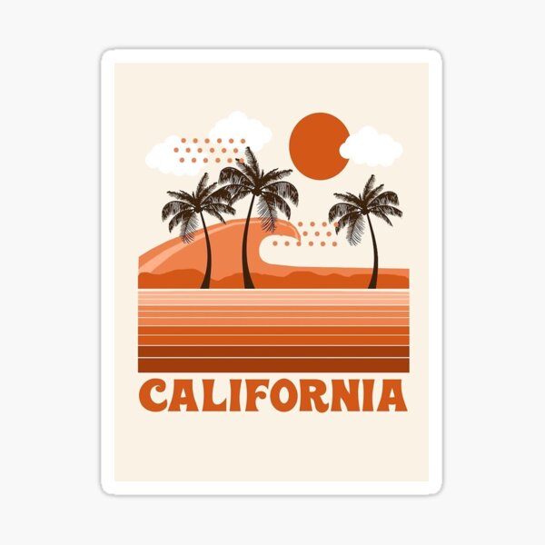 "California aesthetic" Sticker for Sale by dreaperez15 | Redbubble