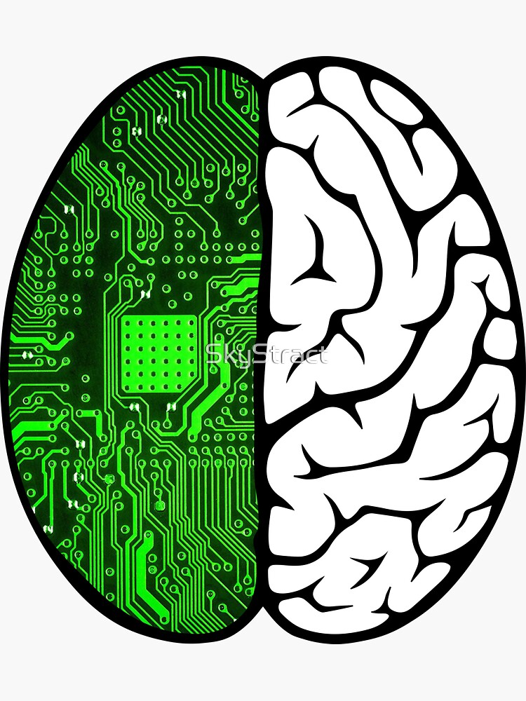 "Coding Brain" Sticker for Sale by SkyStract | Redbubble