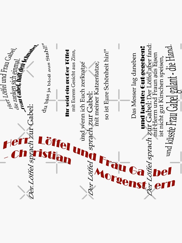 "Herr Löffel und Frau Gabel - Kindergedicht von Christian Morgenstern x ...