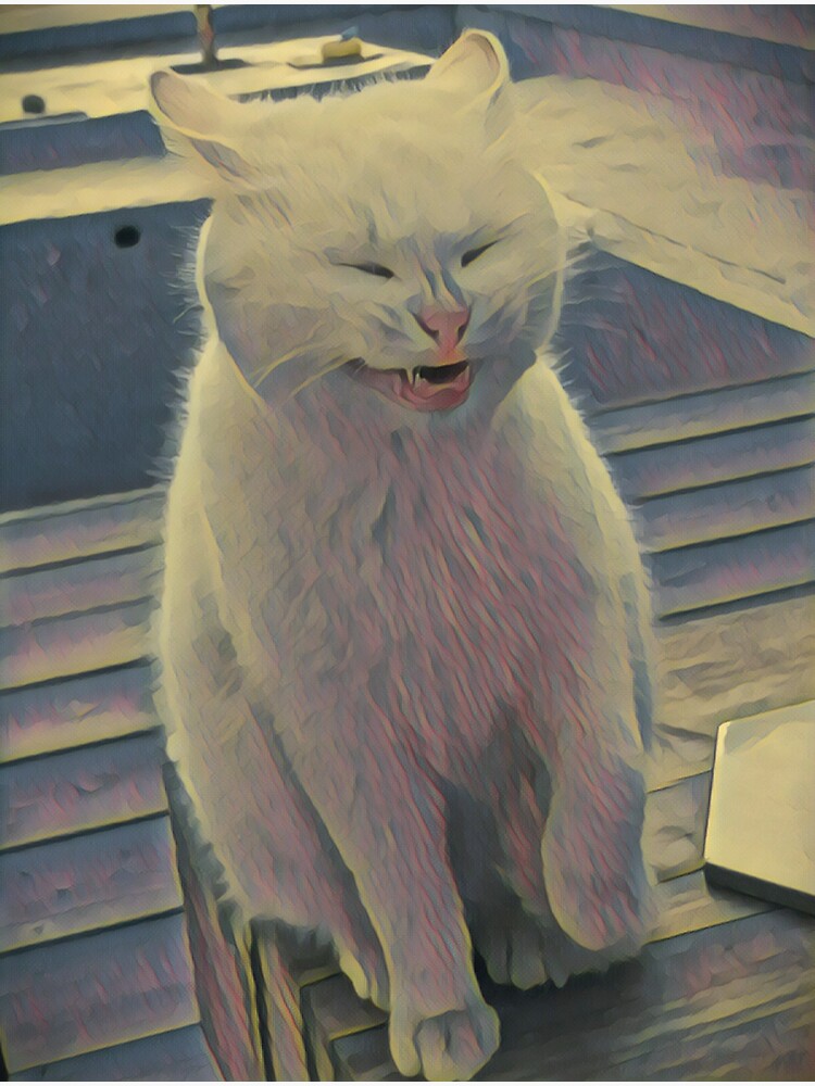 "a coughing cat" Sticker by gustn419 | Redbubble