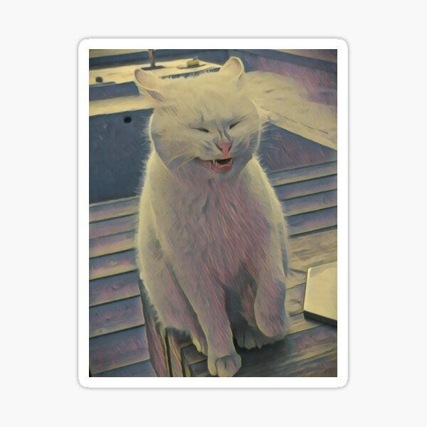 "a coughing cat" Sticker by gustn419 | Redbubble