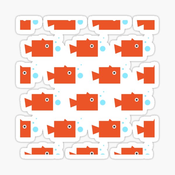 "Fish Abstract Pixel Art" Sticker for Sale by TickStudioo | Redbubble