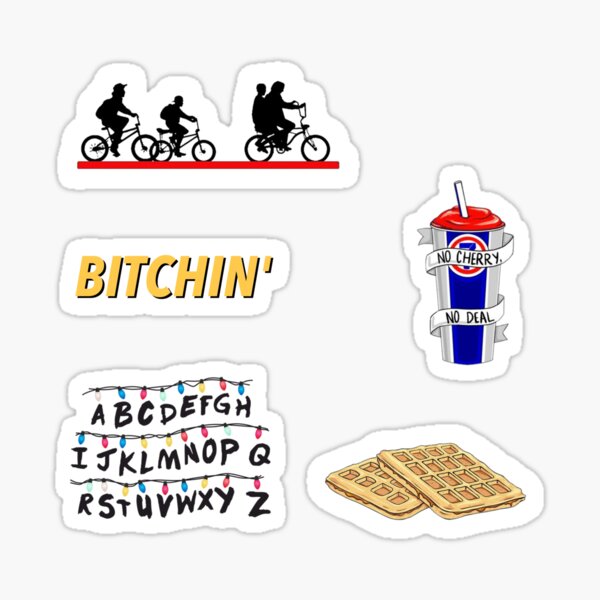 "stranger things inspired pack of five" Sticker for Sale by thecouture ...